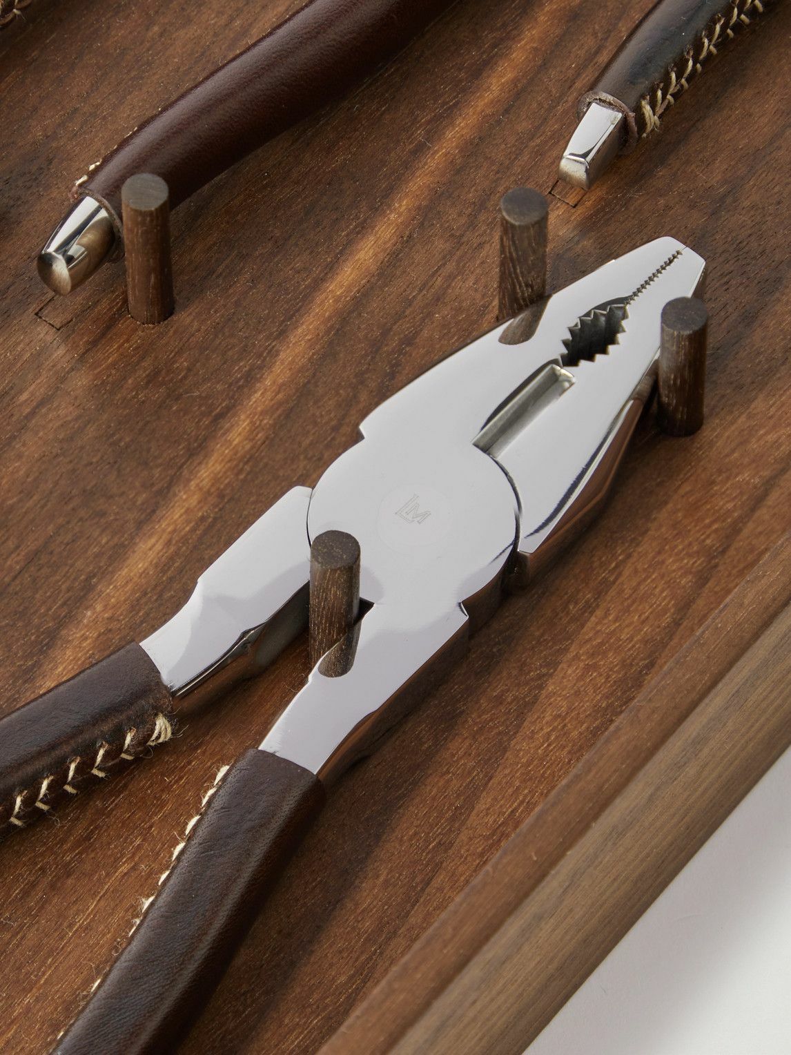 Lorenzi Milano - Stainless Steel and Leather Tool Set Lorenzi Milano