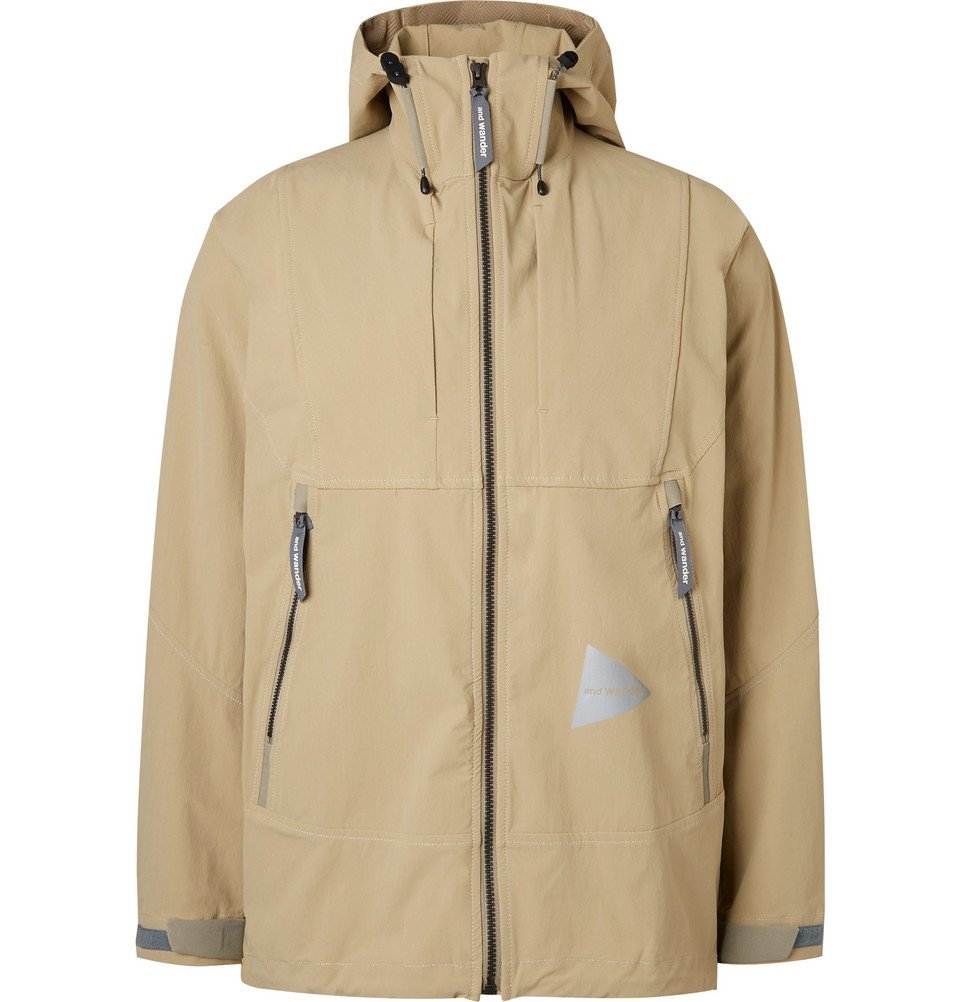 And Wander - Waterproof Nylon-Blend Shell Hooded Jacket - Beige and Wander
