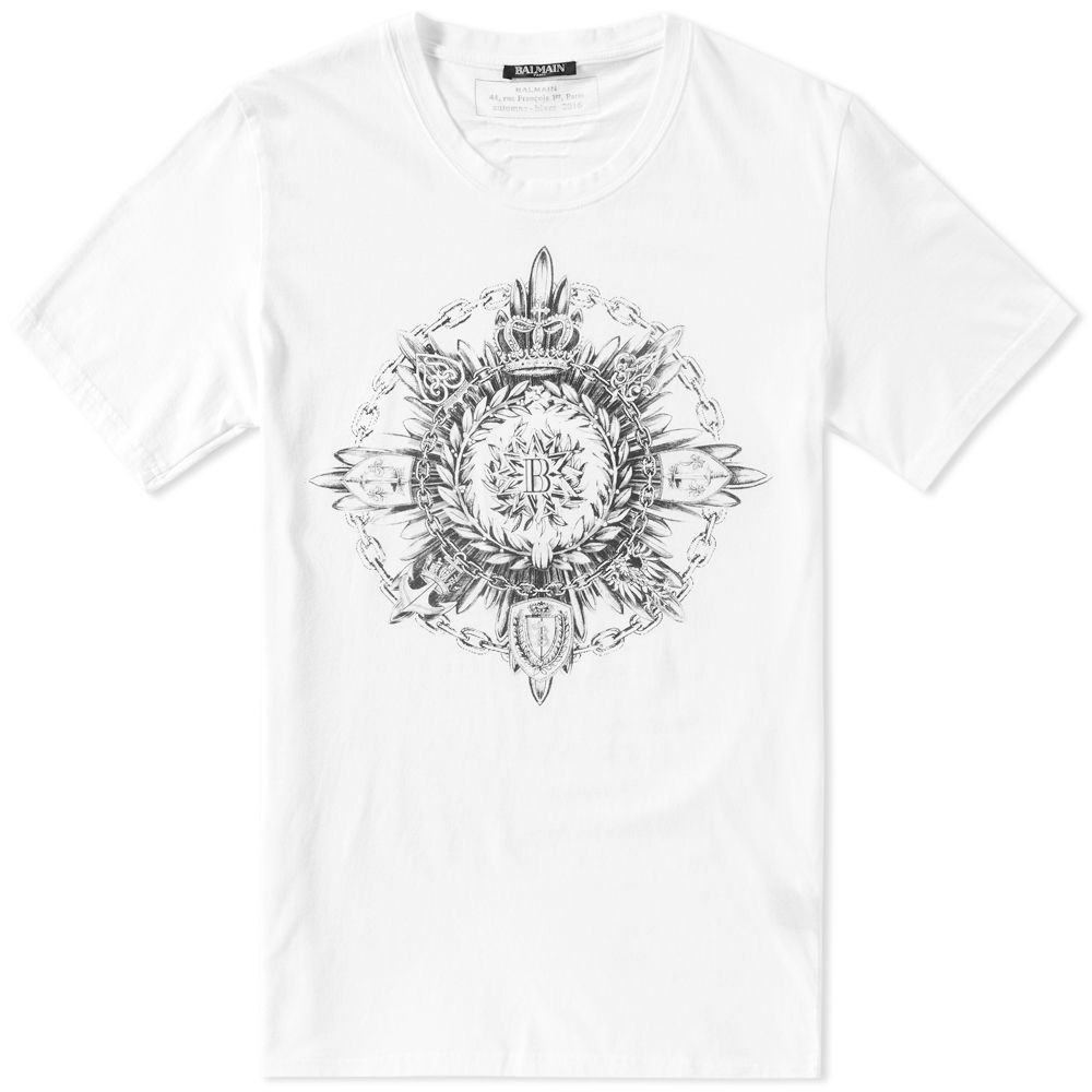 Balmain Printed Medal Tee Balmain