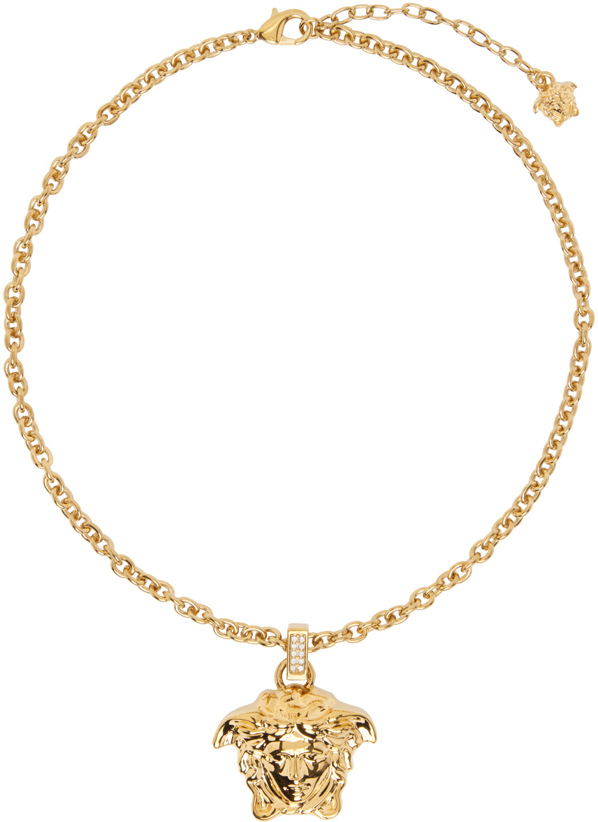 Versace Gold 'La Medusa' Crystal Neckalce Versace