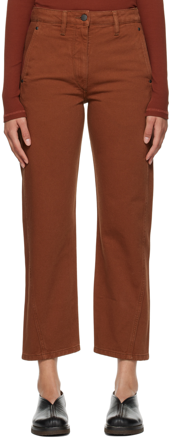 LEMAIRE Orange Twisted Jeans Lemaire