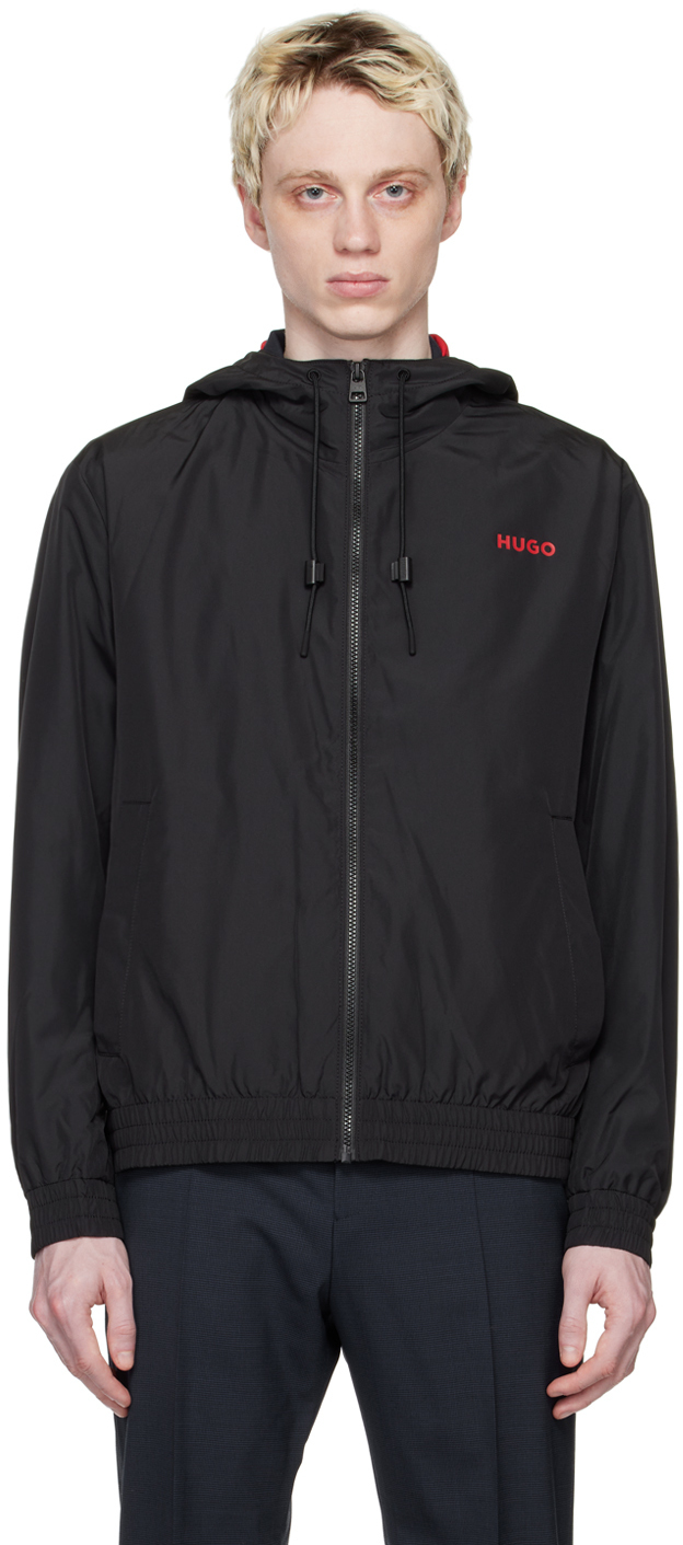 Hugo Black Hooded Jacket Hugo Boss