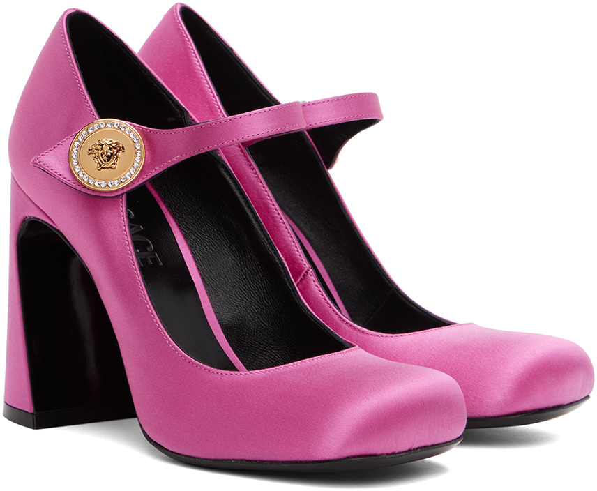 Versace Pink Medusa Heels Versace