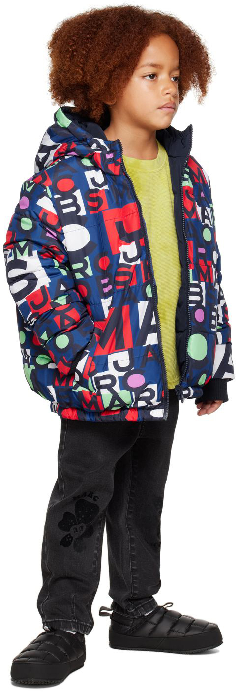 Marc Jacobs Kids Blue Padded Reversible Jacket Marc Jacobs