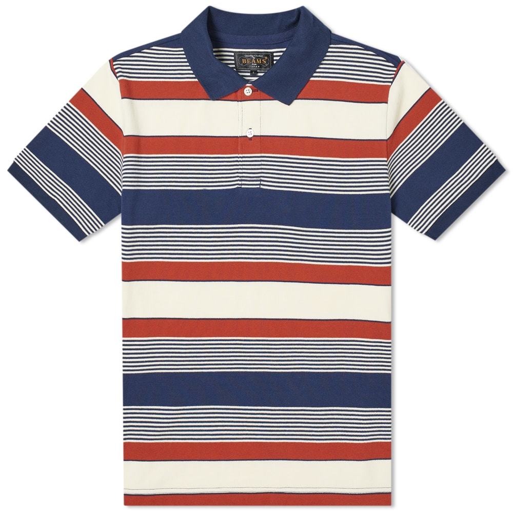 Beams Plus Pique 40/2 Border Polo Beams Plus