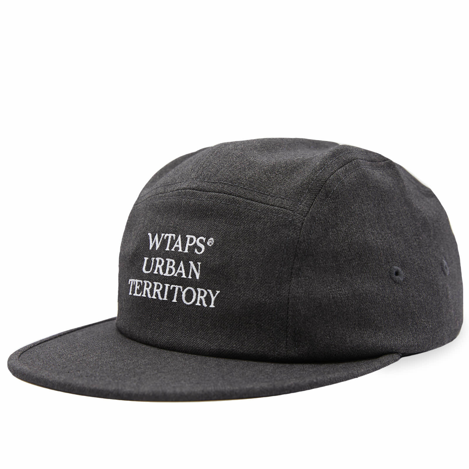 WTAPS Men's T-5 01 Logo WUT Cap in Charcoal WTAPS