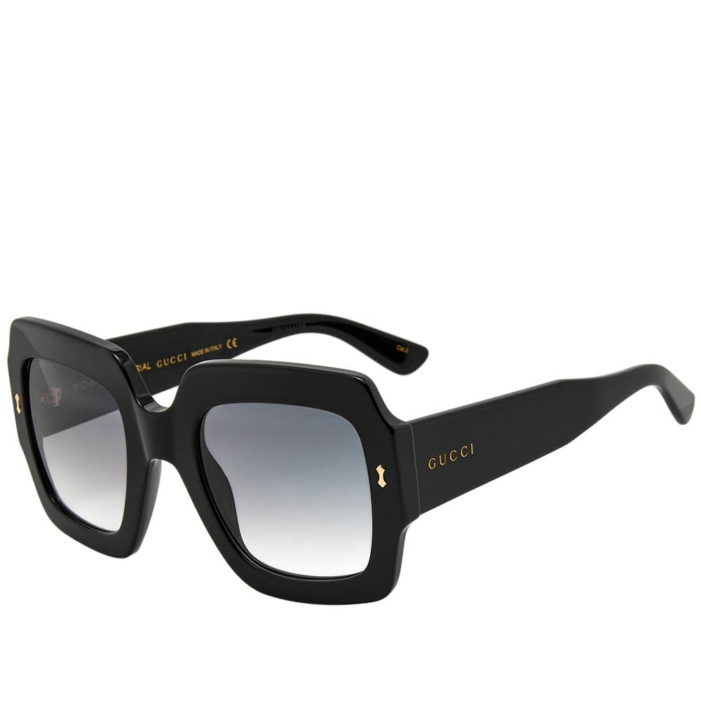 Gucci Women's Eyewear GG1111S Bio Acetate Sunglasses in Black/Grey Gucci