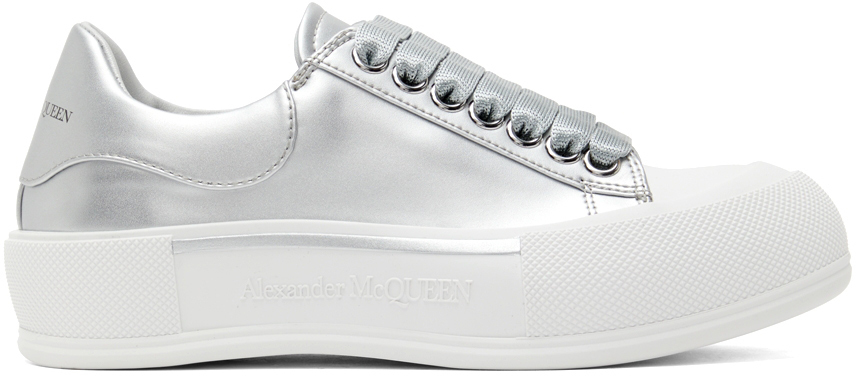 Alexander McQueen Silver Deck Plimsoll Sneakers Alexander McQueen