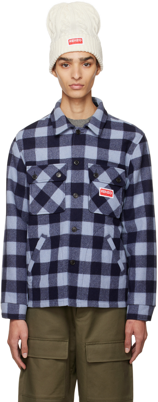 Kenzo Blue Kenzo Paris Check Shirt Kenzo