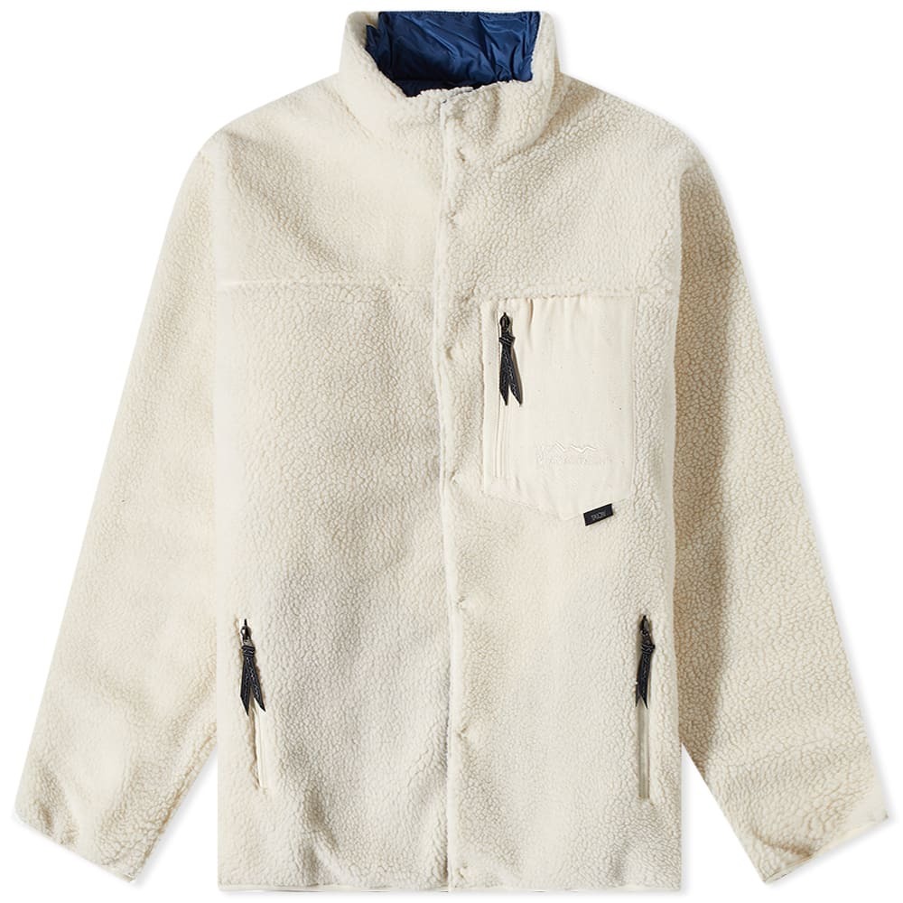 Manastash x Taion Reversible Fleece Down Jacket in Natural Manastash