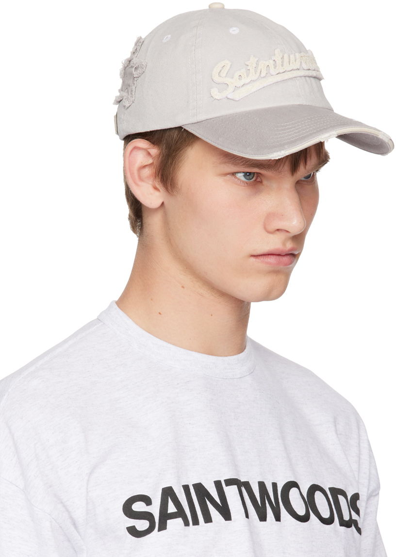 Saintwoods Gray Distressed Cap Saintwoods