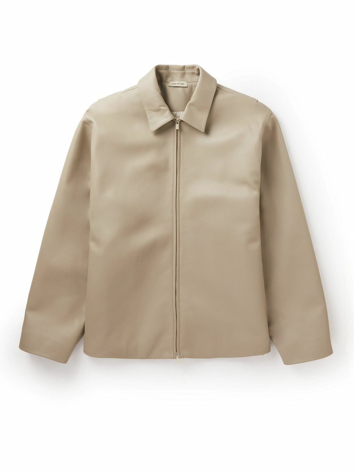 Fear of God - Eternal Logo-Appliquéd Leather Jacket - Neutrals Fear Of God