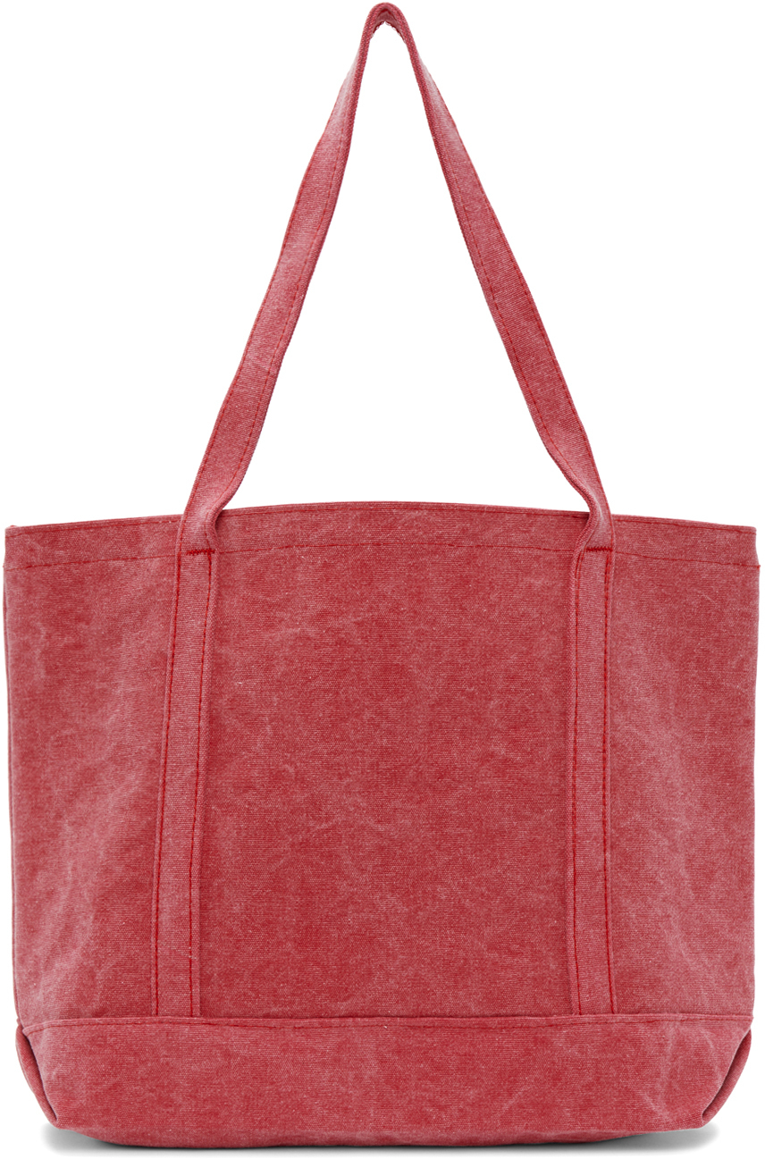 Noah Red Recycled Canvas Core Logo Tote Noah NYC