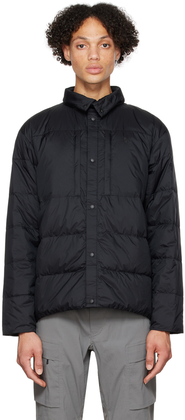 Goldwin Black Press-Stud Down Jacket Goldwin