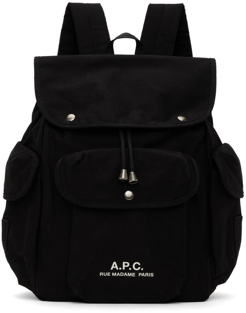 A.P.C. Black Récupération 2.0 Backpack A.P.C.