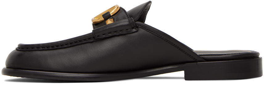 Valentino Garavani Black Sabot Loafers Valentino Garavani