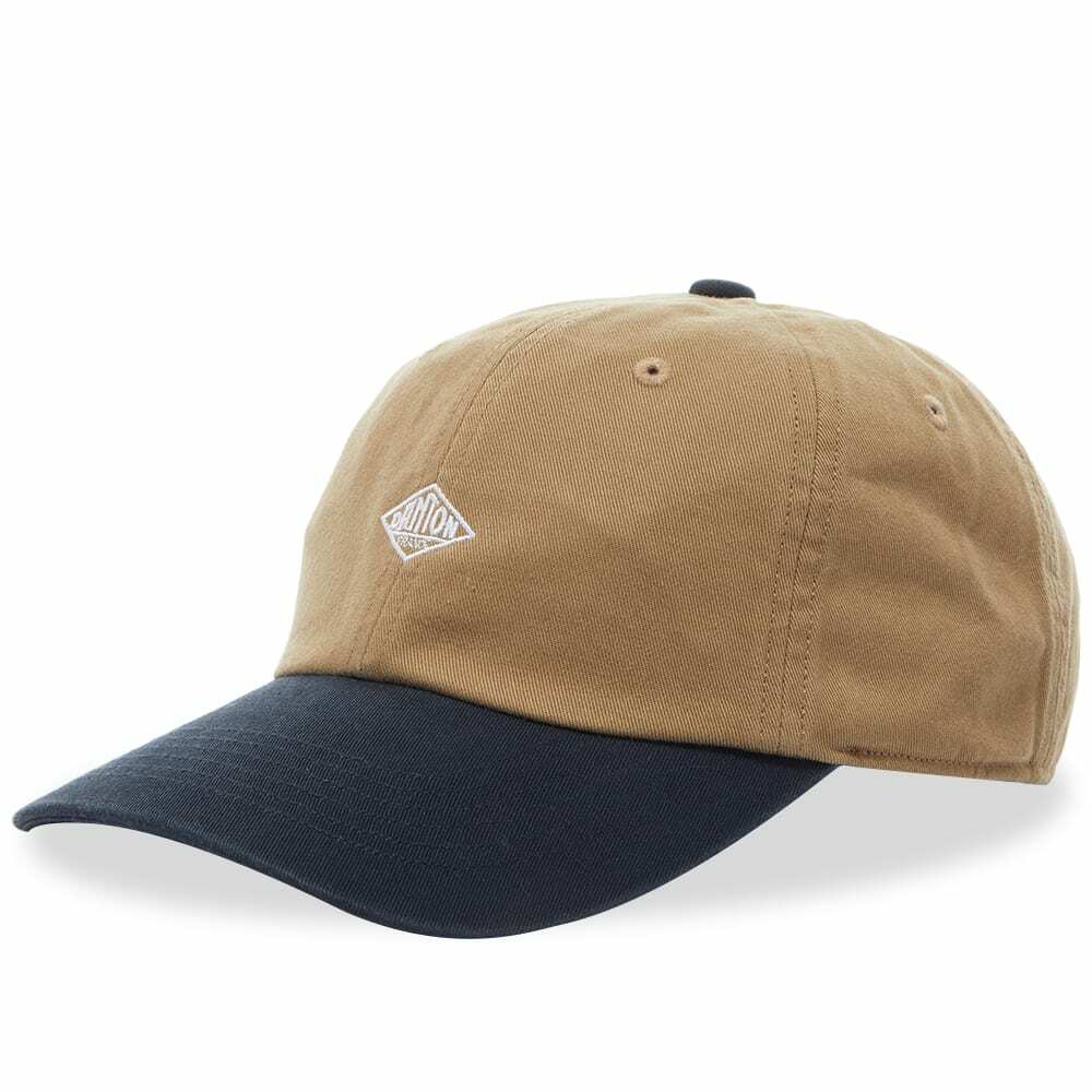 Danton Men's Chino Cloth Combination Cap in Khaki/Navy Danton
