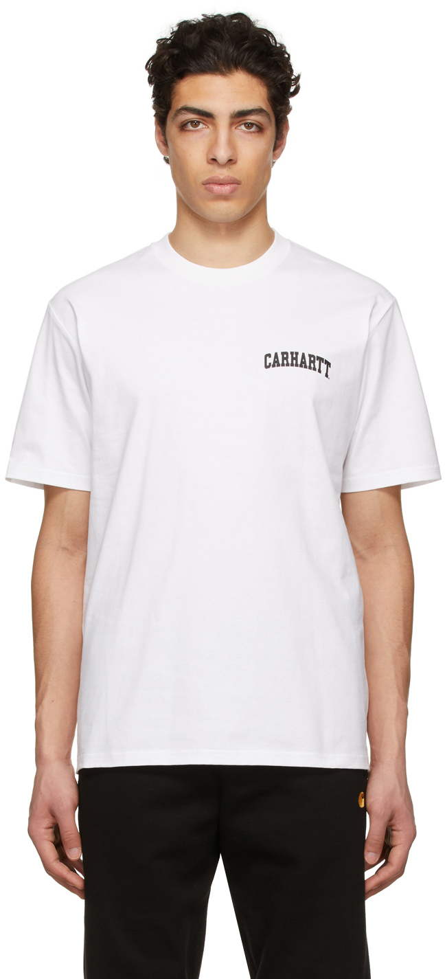 Carhartt Work In Progress White University Script T-Shirt Carhartt WIP