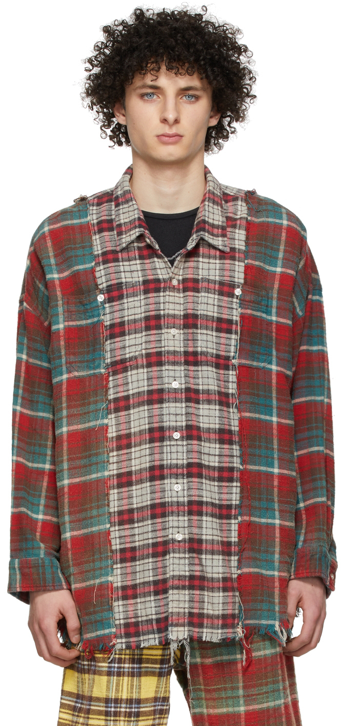 R13 Red & Grey Combo Work Shirt R13