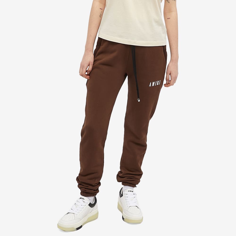 AMIRI Women's Baggy Logo Sweat Pant in Brown Amiri