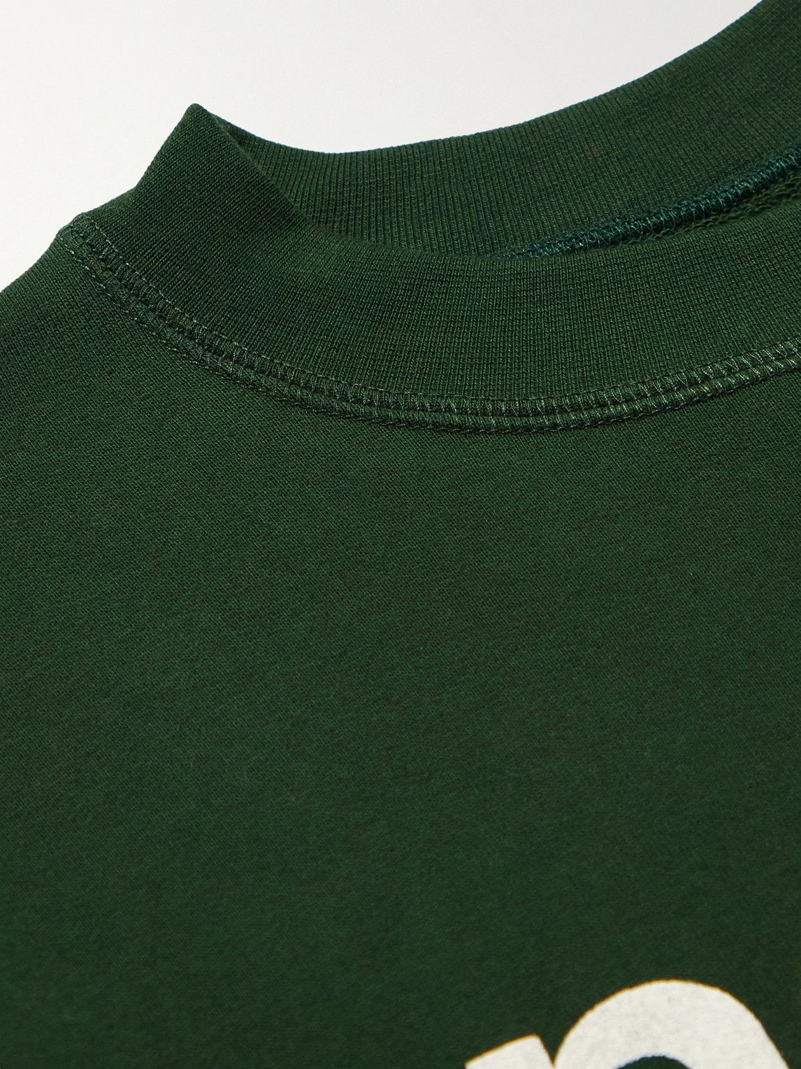 norda - Logo-Flocked Organic French Terry Sweatshirt - Green Norda