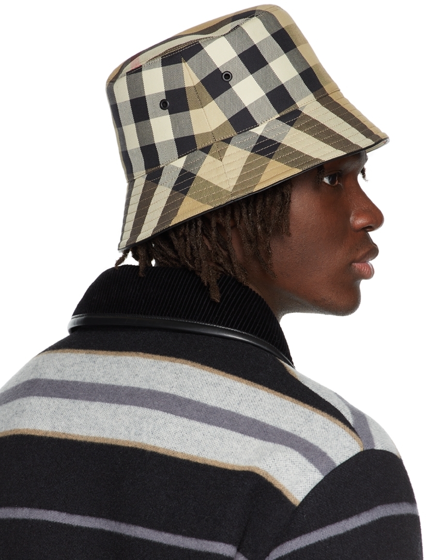 Burberry Beige Location Print Bucket Hat Burberry