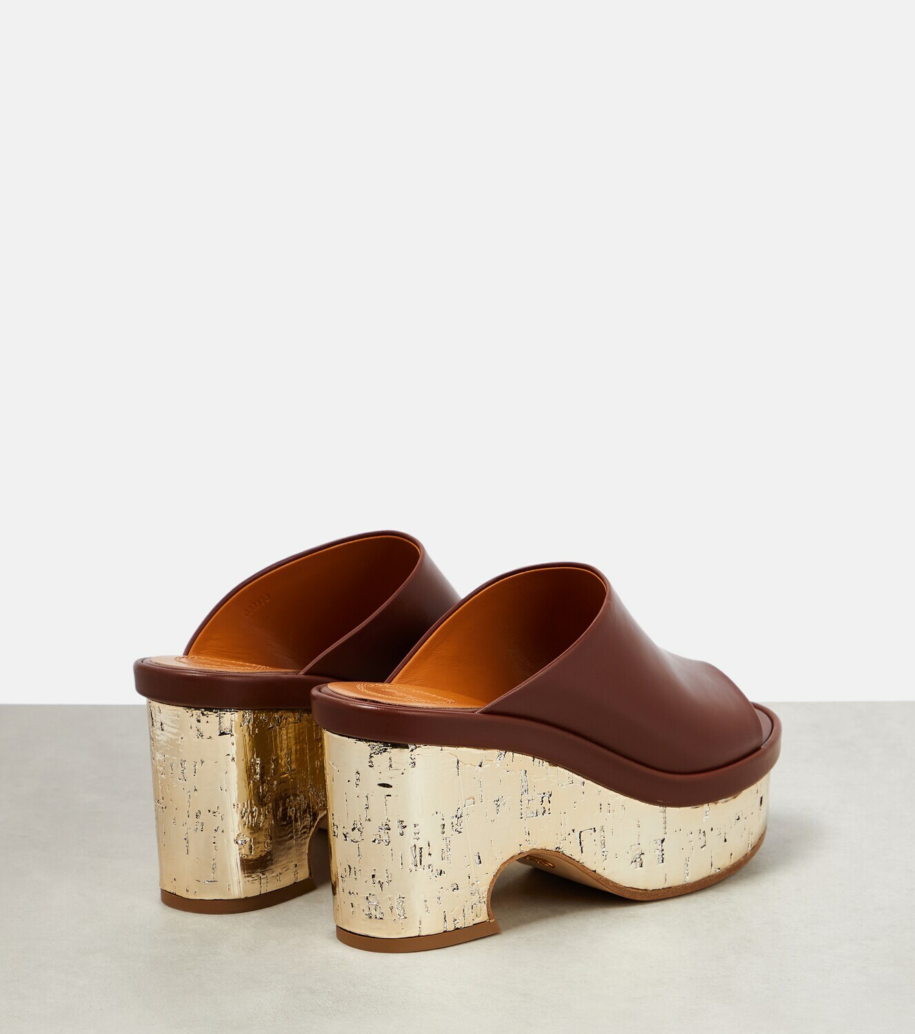 Chloe - Oli leather platform mules Chloe