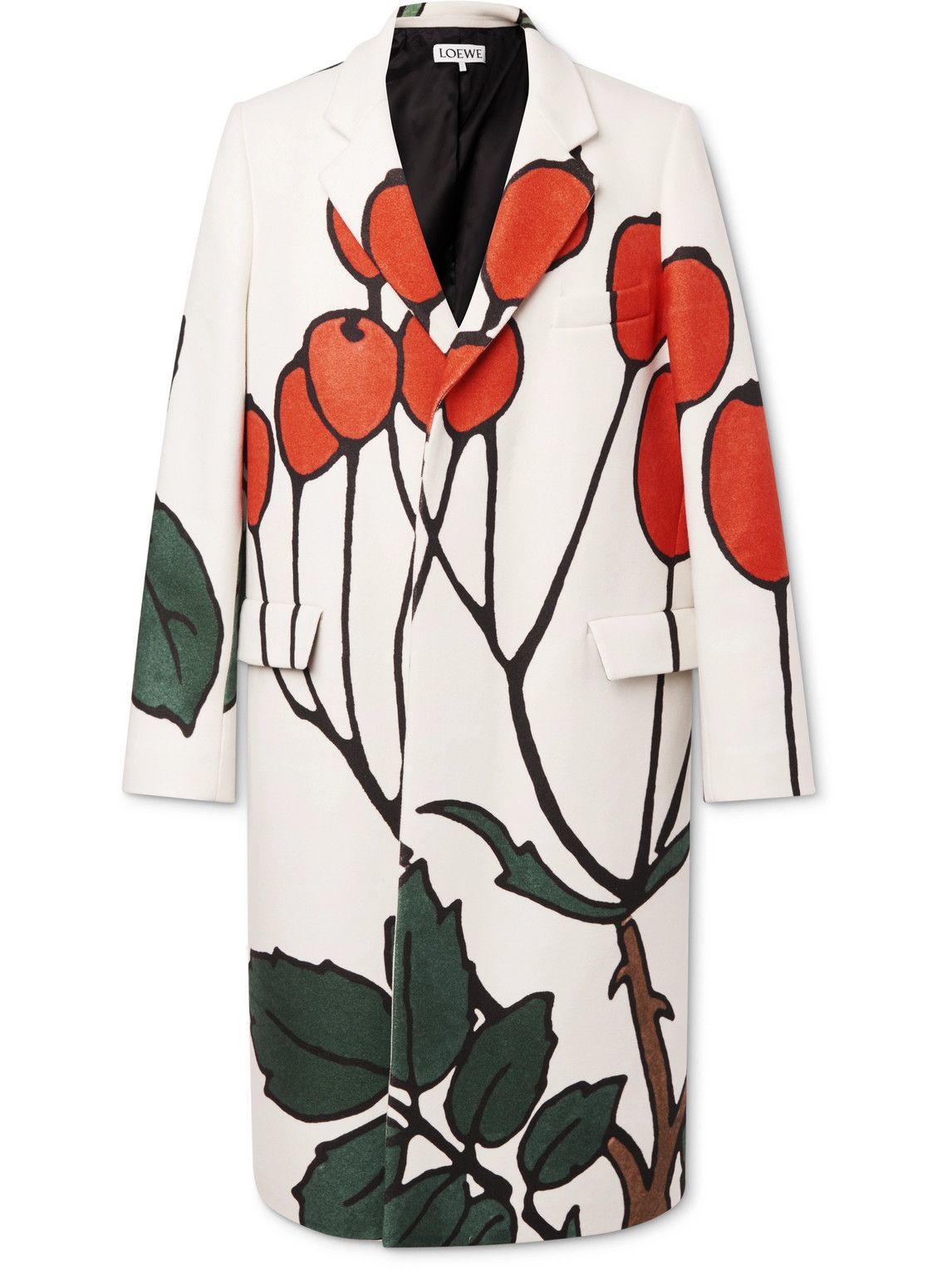 Loewe - Printed Wool-Blend Coat - White Loewe