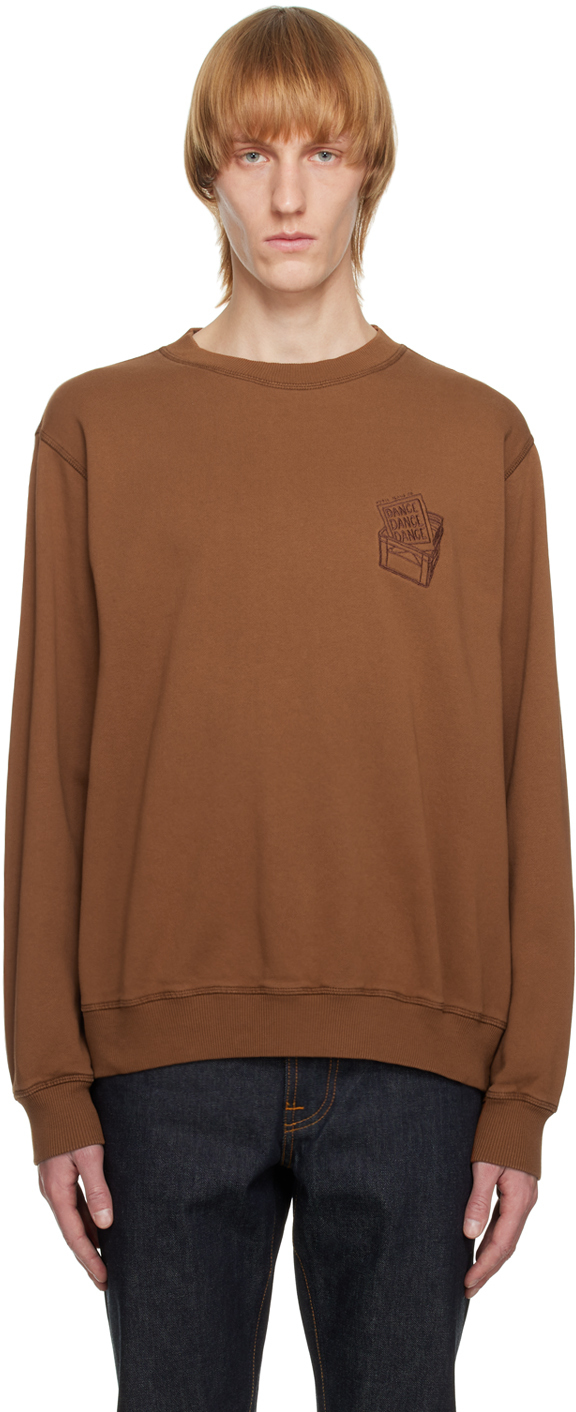 Nudie Jeans Brown Lasse Dance Dance Dance Sweatshirt Nudie Jeans Co