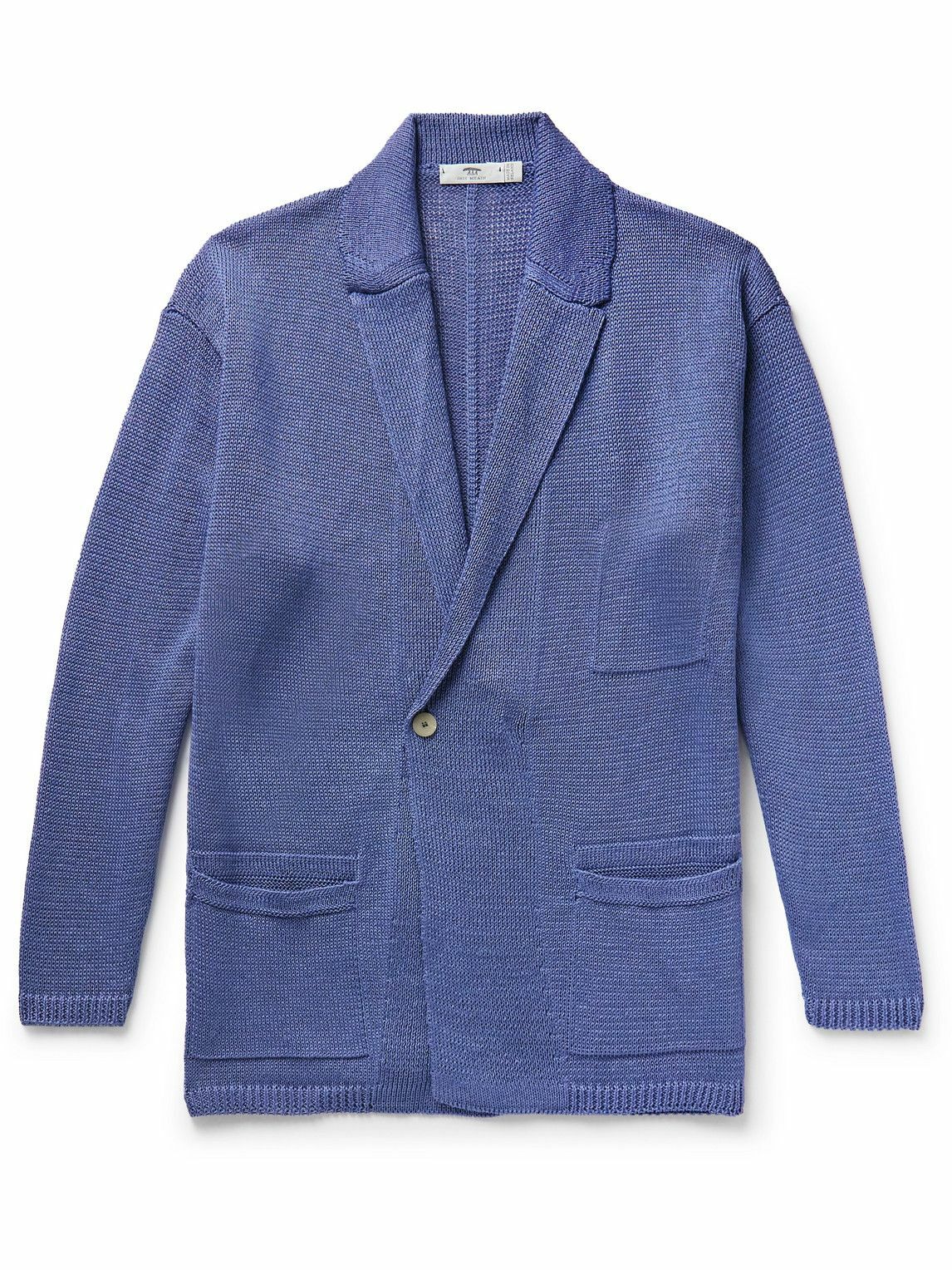 Inis Meáin - Relaxed Linen Cardigan - Blue Inis Meáin