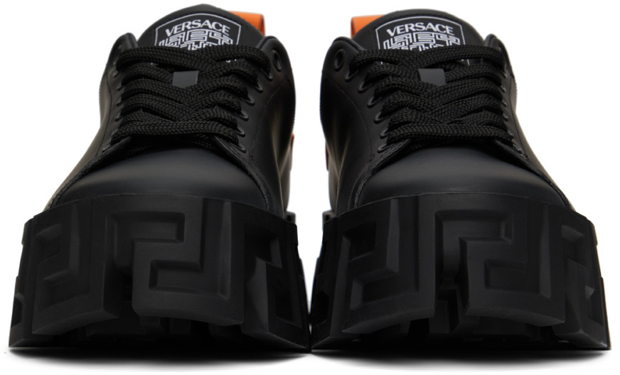 Versace Black Greca Labyrinth Sneakers Versace