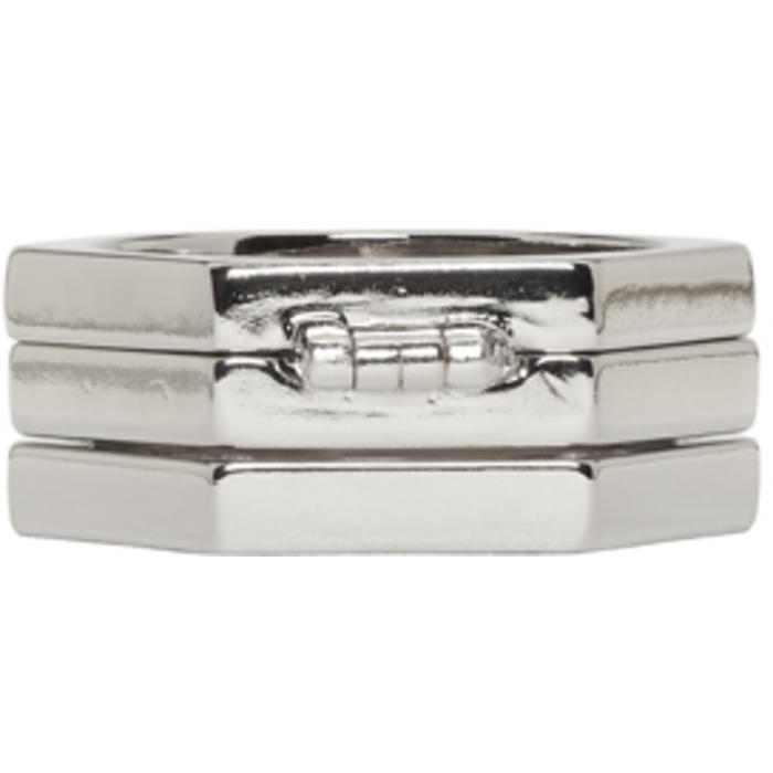 Valentino Silver Valentino Garavani Stacked Ring Valentino Garavani