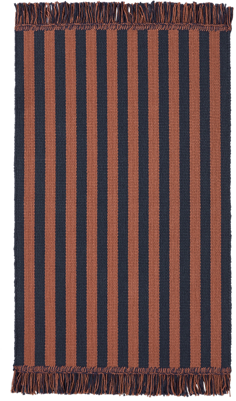 HAY Navy & Red Striped Door Mat HAY