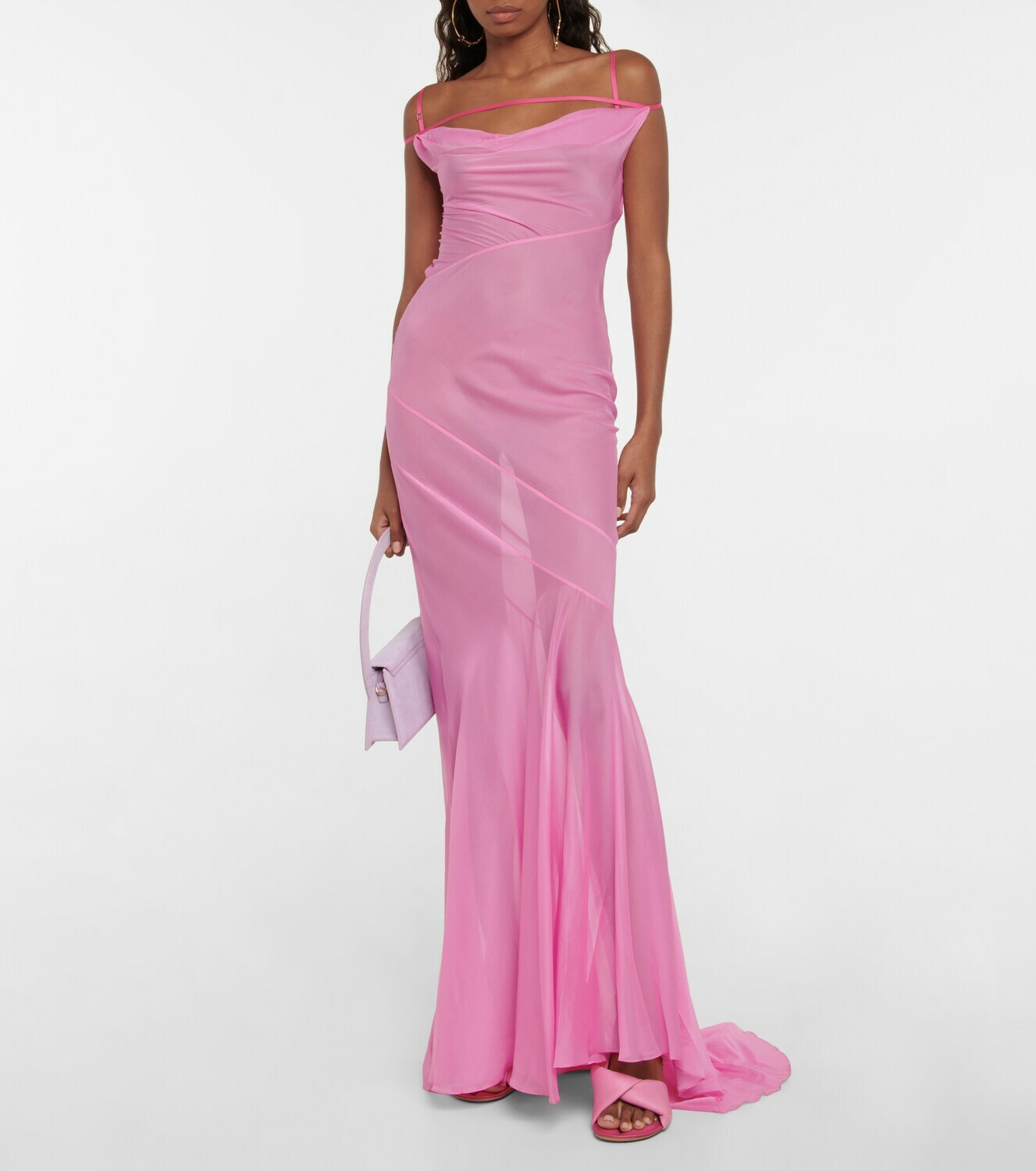 Jacquemus - La Robe Draggiu draped maxi dress Jacquemus