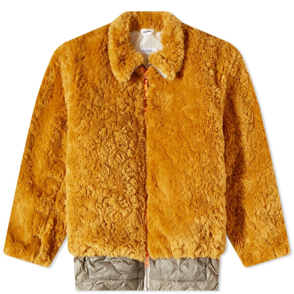 F/CE. x Digawell Furry Jacket in Mustard F/CE.