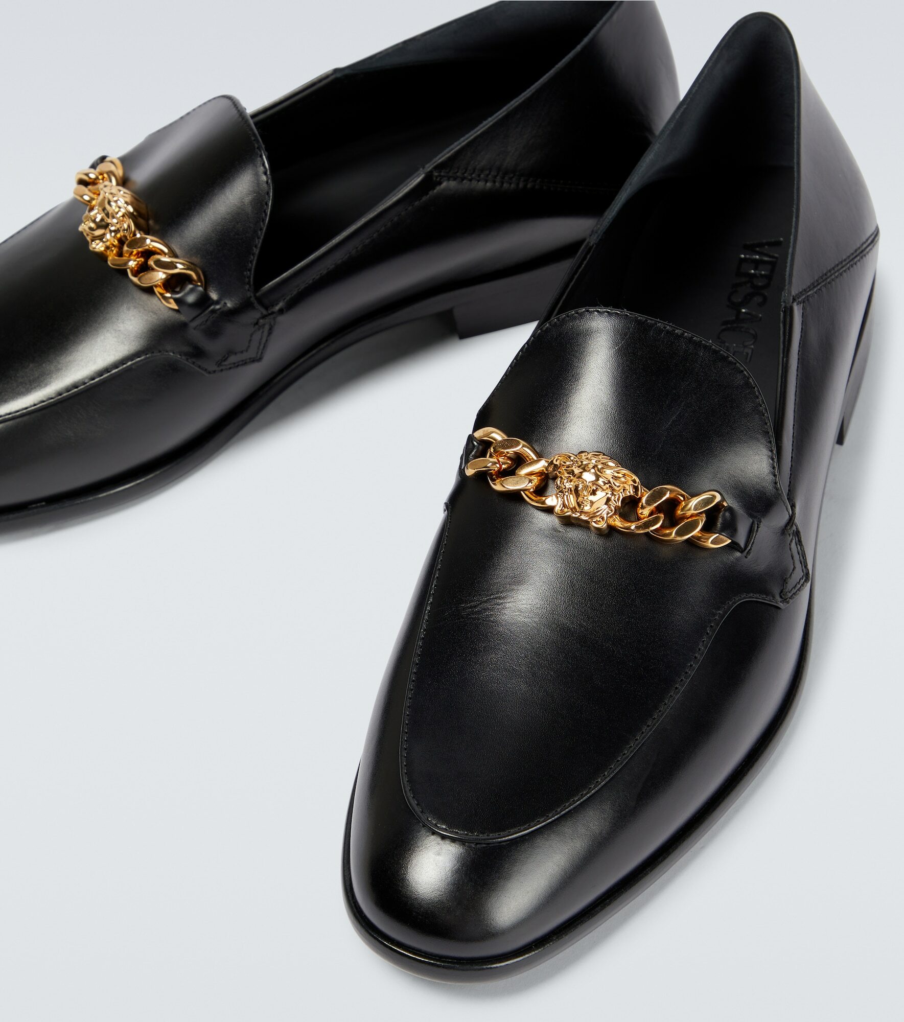 Versace - Medusa Chain leather loafers Versace