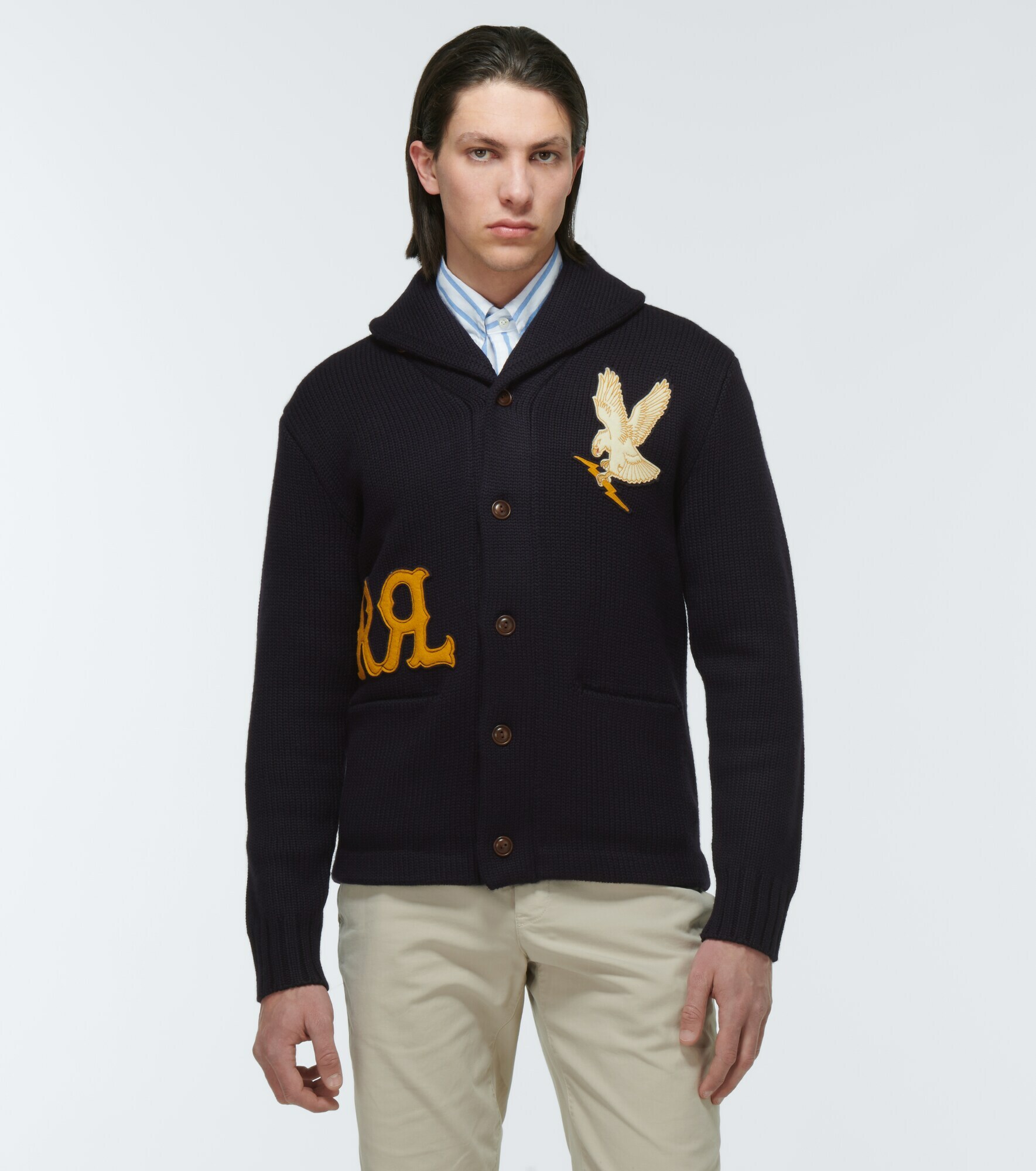 RRL - Patch wool cardigan RRL