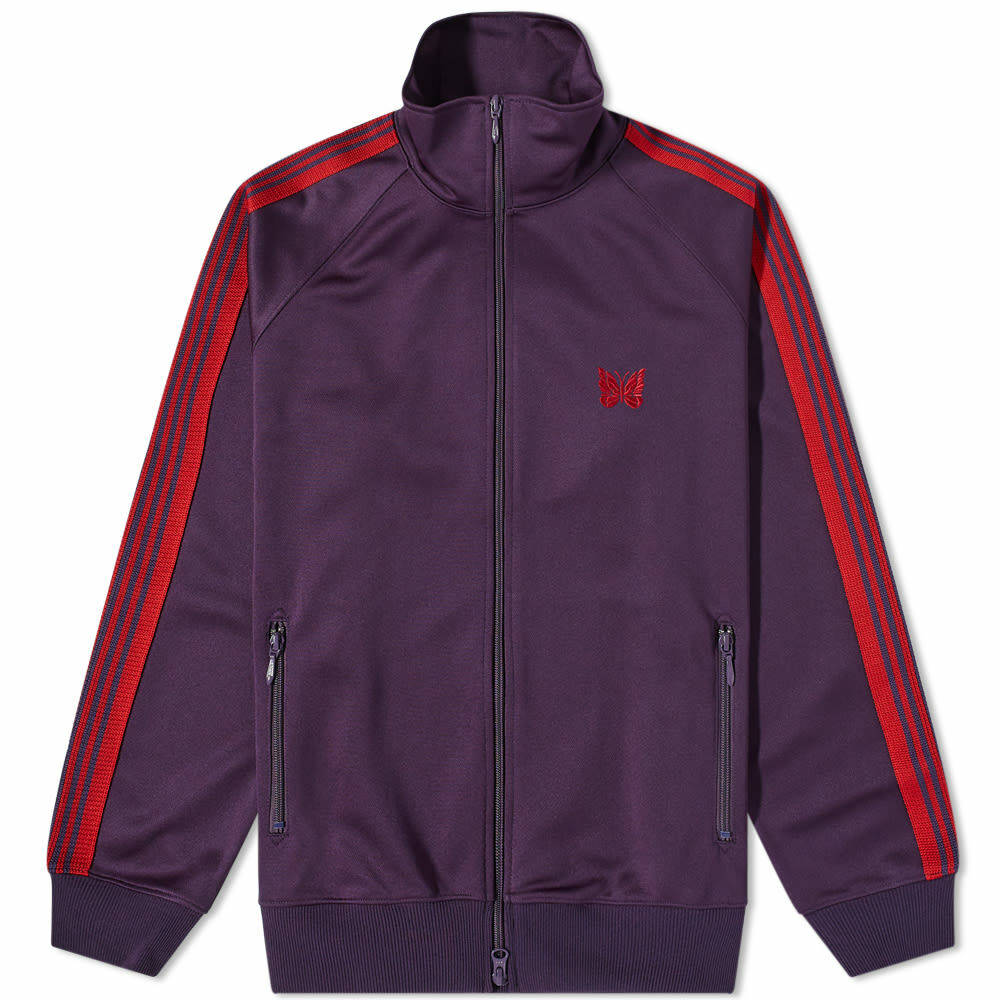 Needles Men's Poly Smooth Track Jacket in Dark Purple Needles