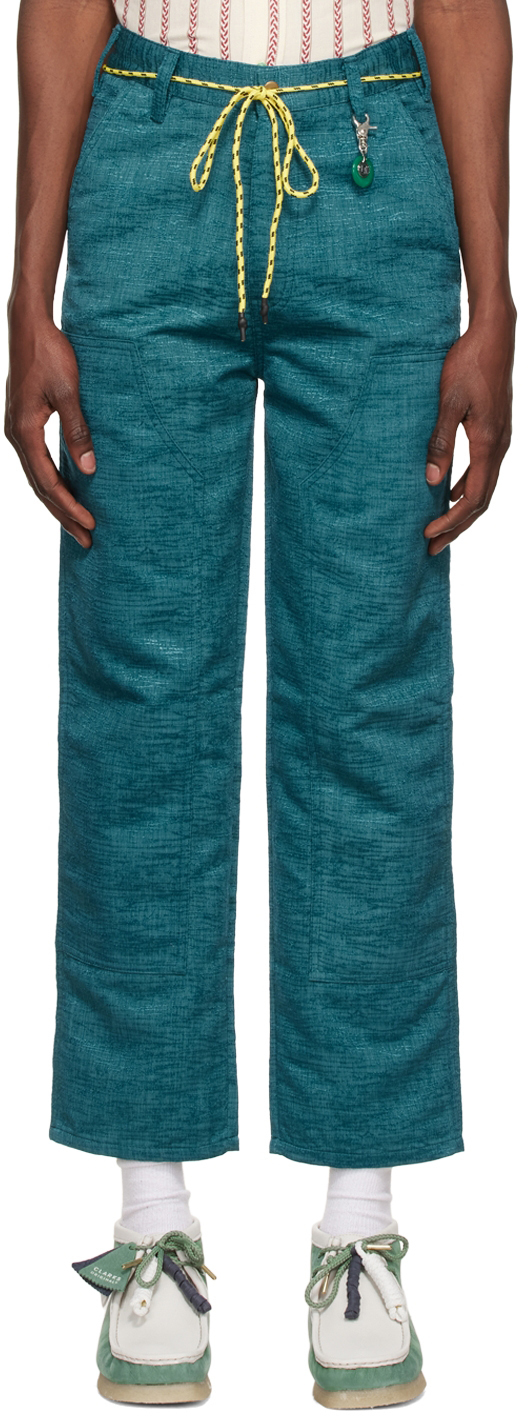 Clot Blue Polyester Pants CLOT