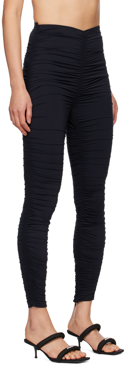 Alexander Wang Black Ruched Leggings Alexander Wang