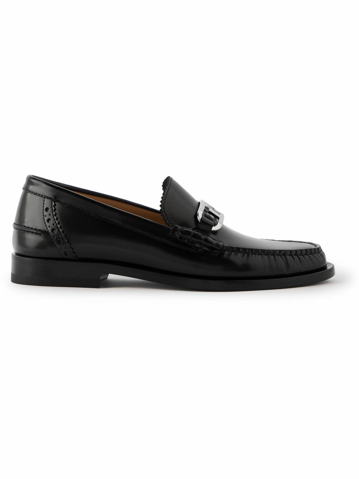 Fendi - Logo-Embellished Leather Loafers - Black Fendi