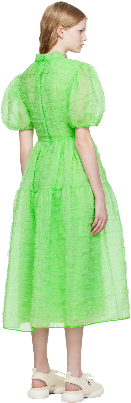Cecilie Bahnsen Green Kelly Midi Dress Cecilie Bahnsen