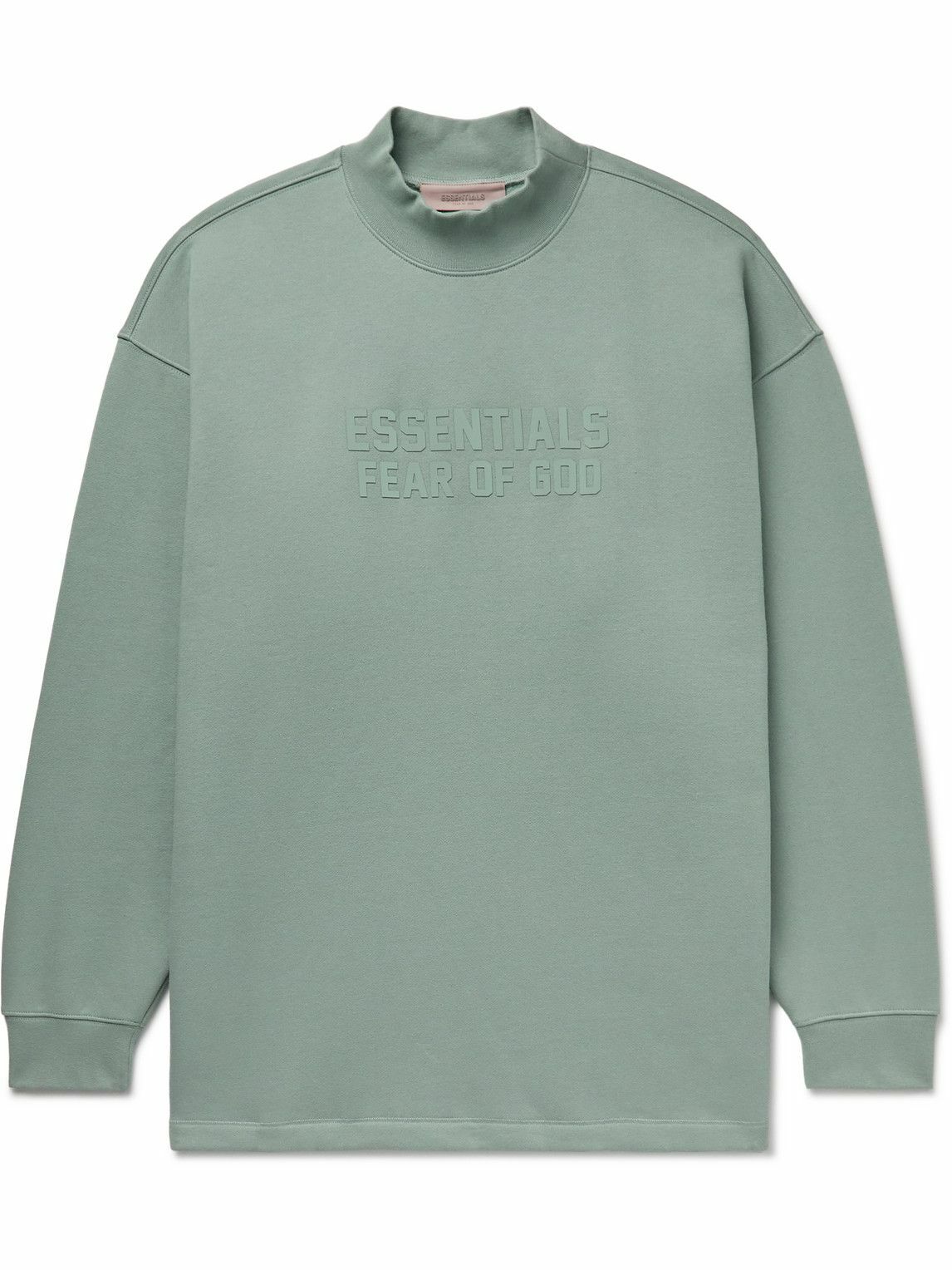 FEAR OF GOD ESSENTIALS - Logo-Appliquéd Cotton-Blend Jersey Mock-Neck ...