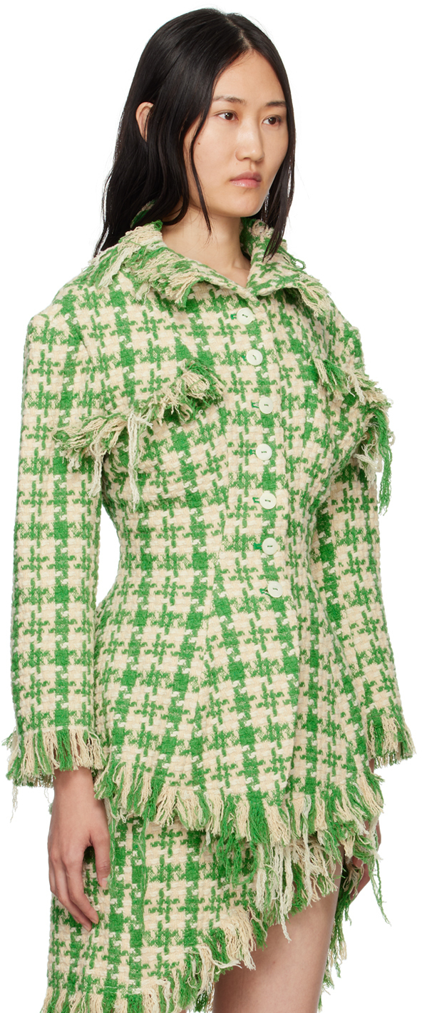 Yuhan Wang Green Check Jacket Yuhan Wang