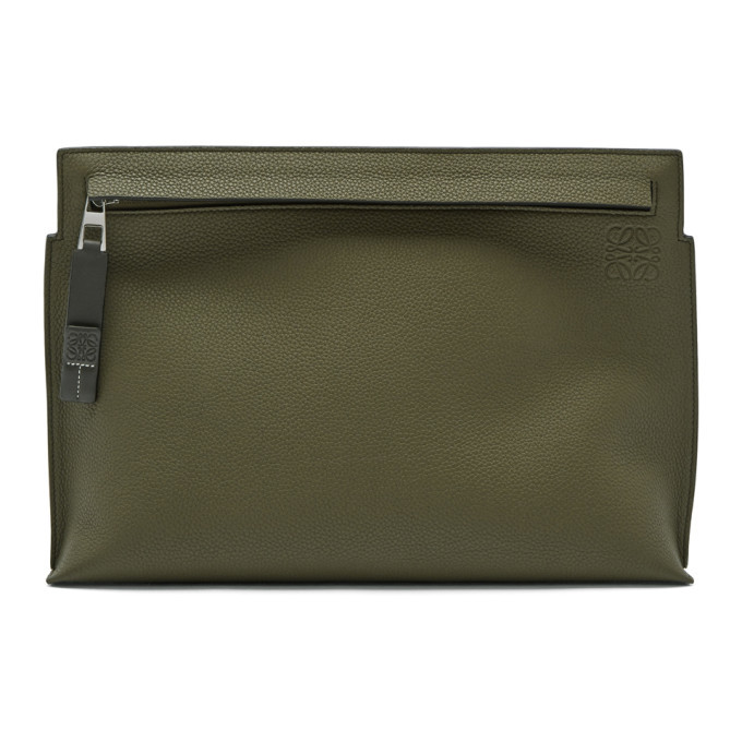 Loewe Green and Grey T Pouch Loewe