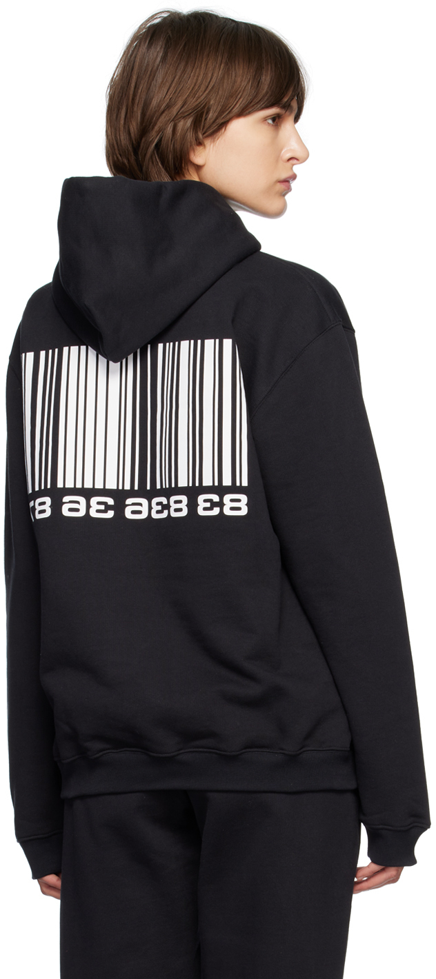 VTMNTS Black Big Barcode Hoodie VTMNTS