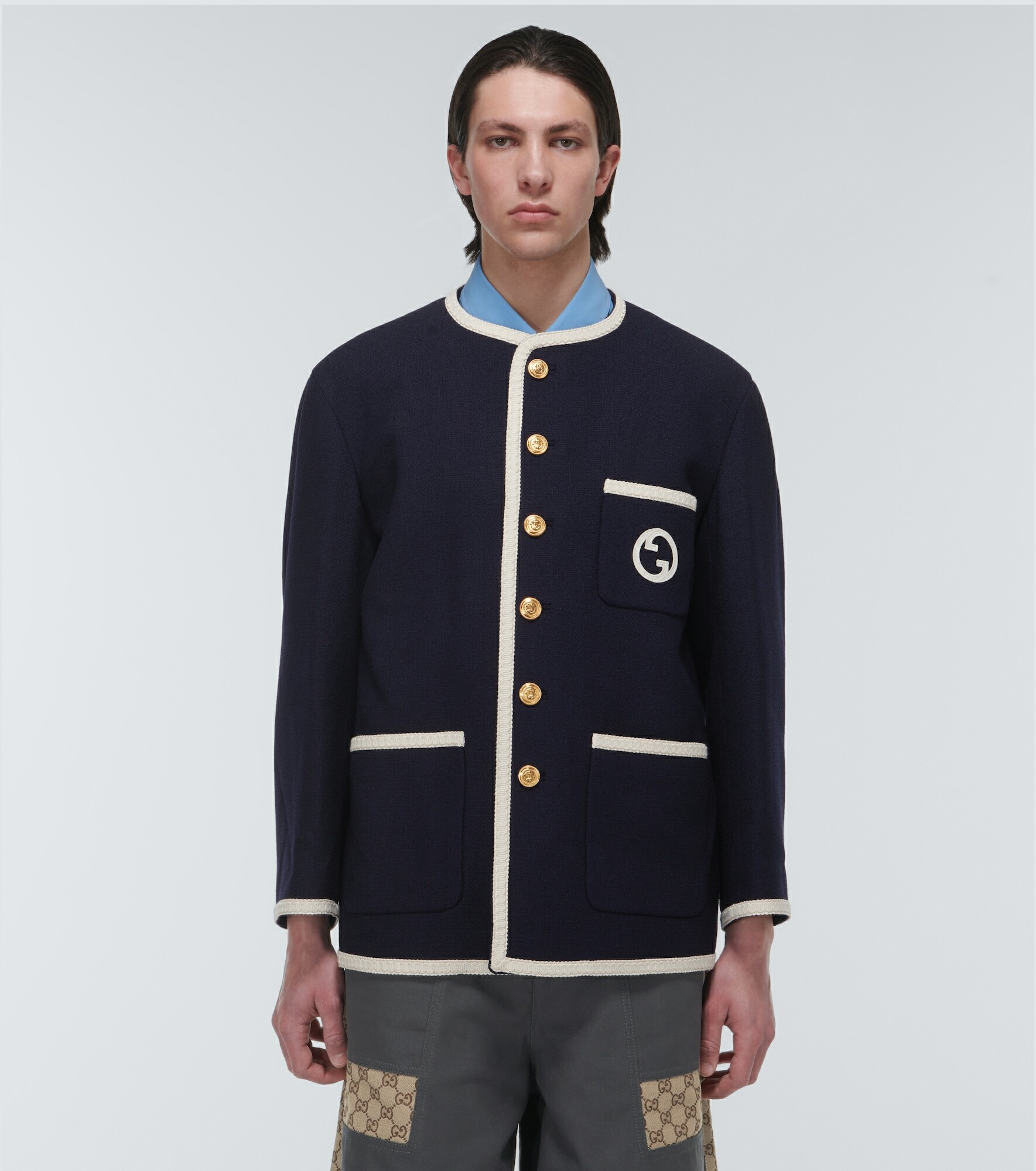 Gucci - Embroidered tweed jacket Gucci