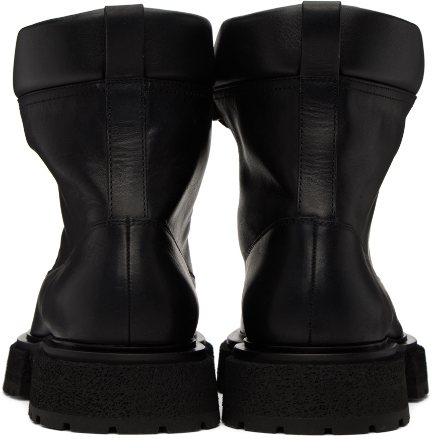 Giorgio Armani Black Embossed Boots Giorgio Armani
