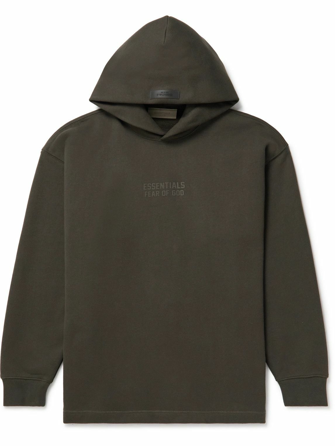 FEAR OF GOD ESSENTIALS - Logo-Appliquéd Cotton-Blend Jersey Hoodie ...