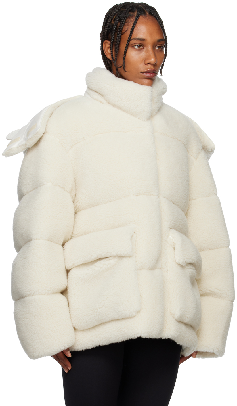 Off-White White Teddy Down Jacket Off-White
